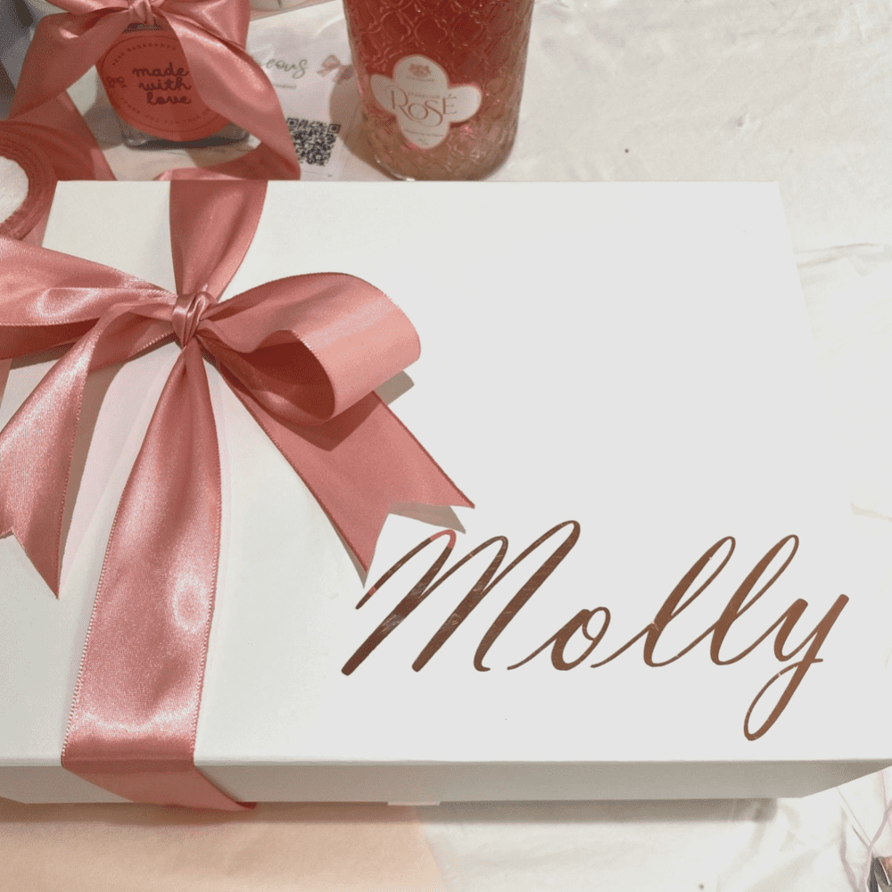 Personalised large Deluxe Gift Box For Special Ocassions with satin ...