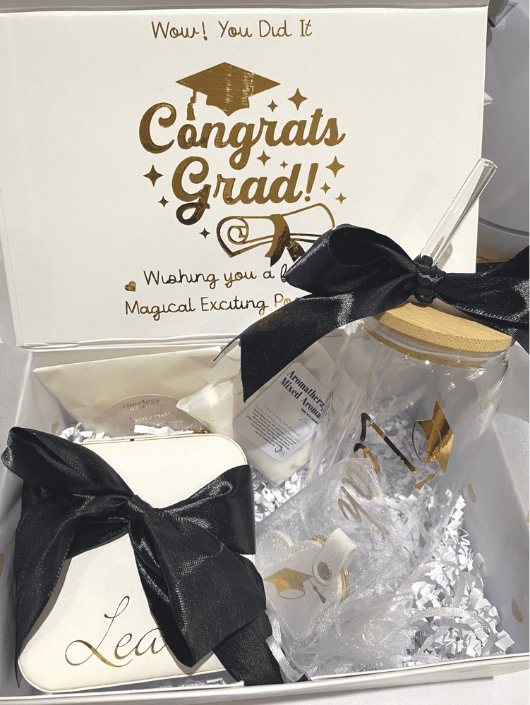 Personalised Luxury Graduation Ready Filled Gift Box custom made unique ...
