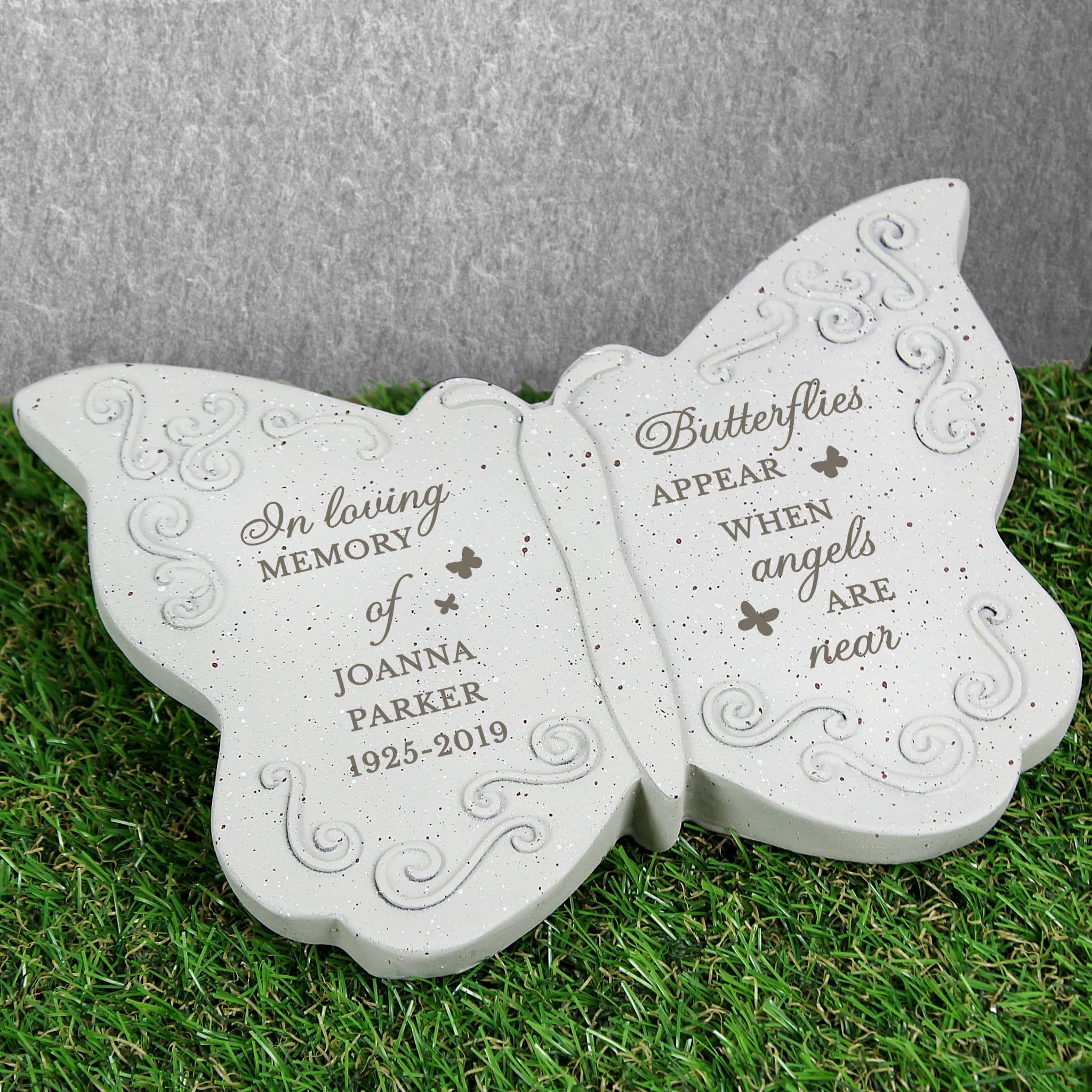 Remember your loved one with this personalised butterfly graveside ...