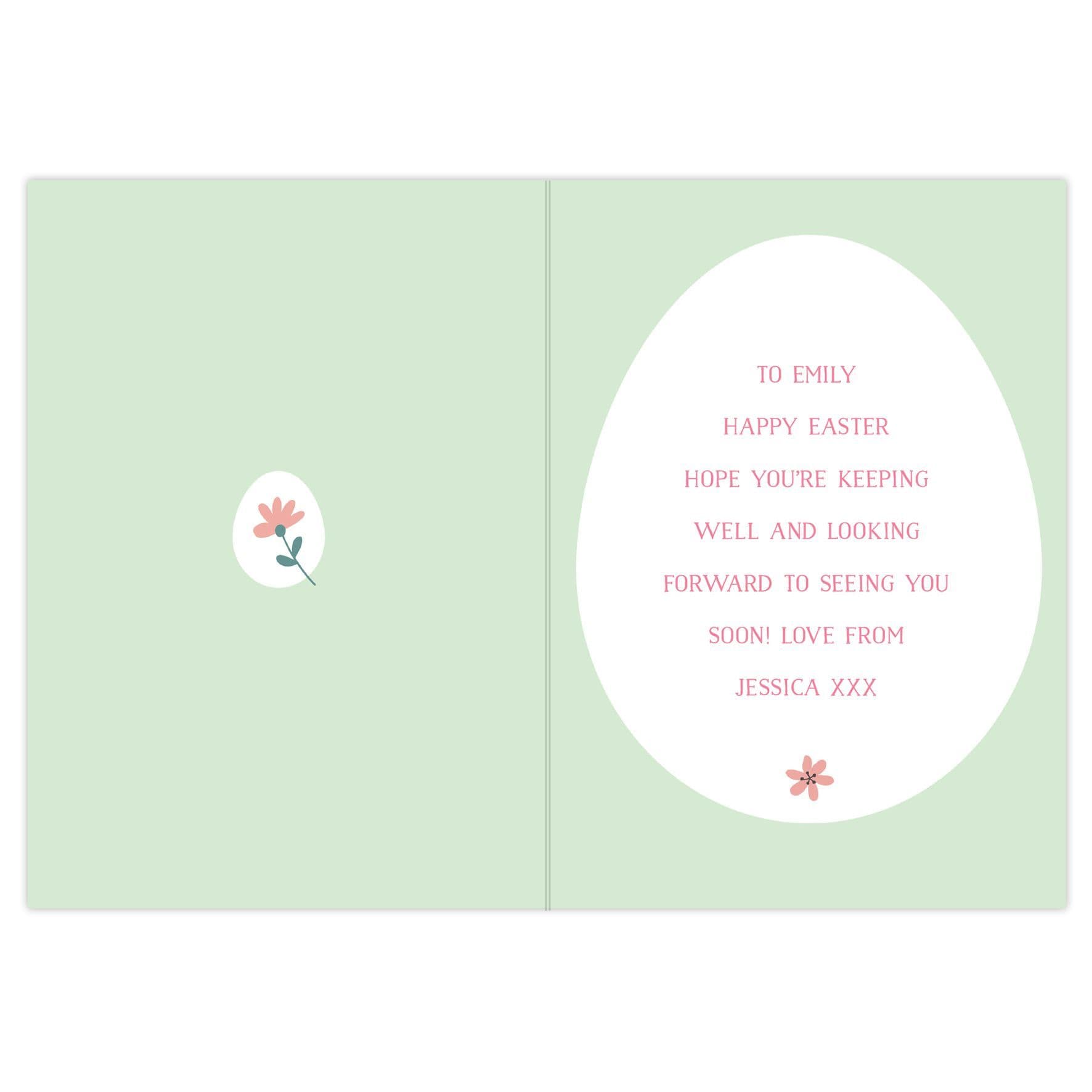 Personalised Easter Card - Easter springtime design Greeting Card ...