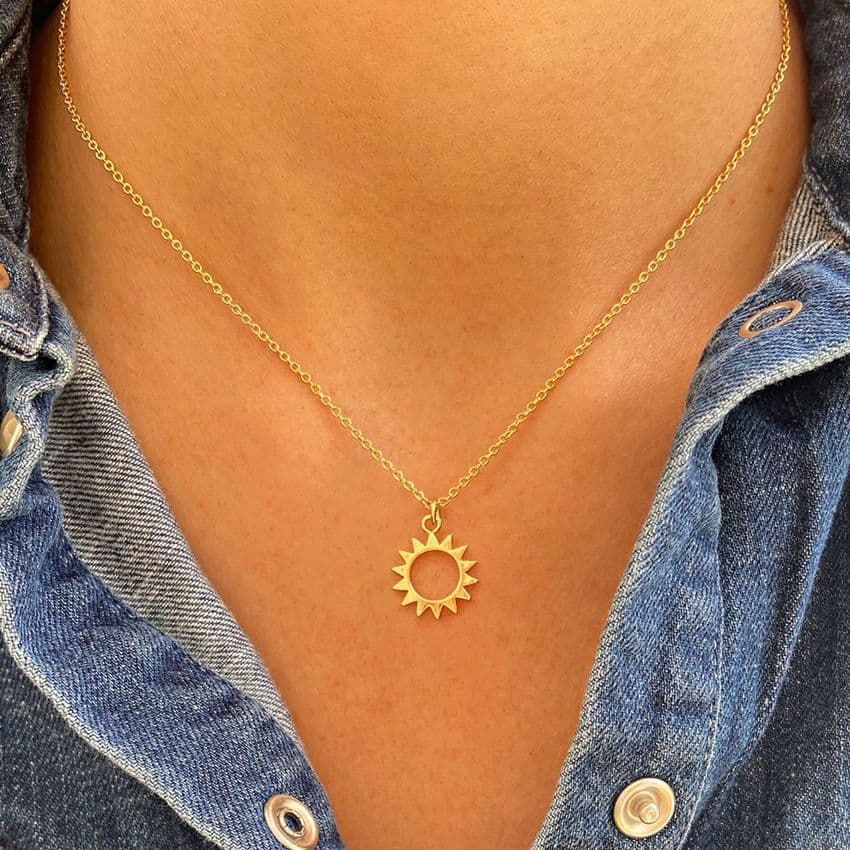 Righteous & Kind Gold Plated sun design Necklace gift for mothers day ...
