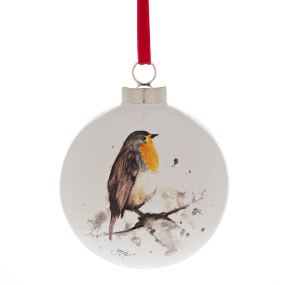 Robin Redbreast ceramic christmas bauble by Meg Hawkins Christmas Gift