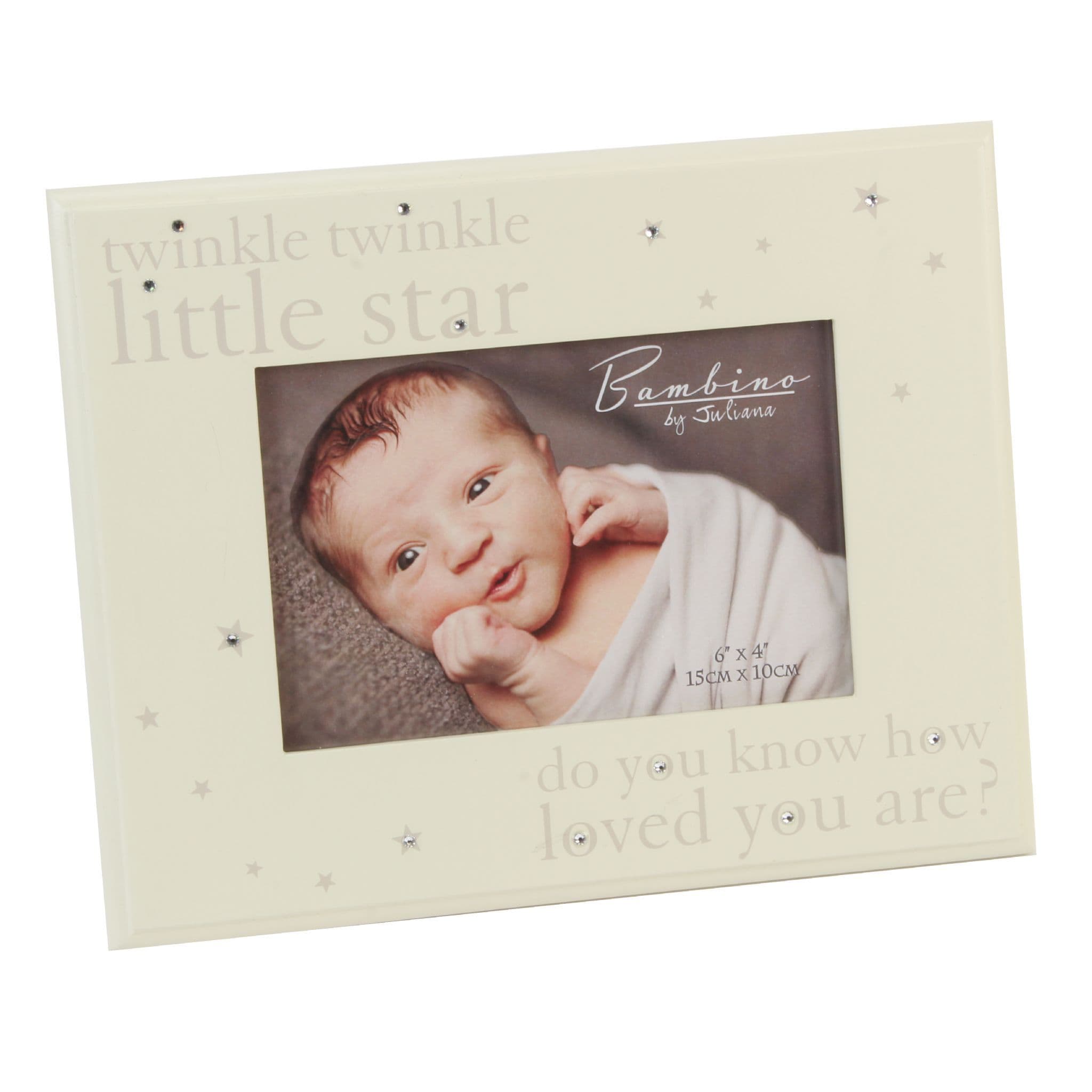 Solid Wood Cream Photo Frame For Baby - Twinkle Twinkle Baby Photo Frame