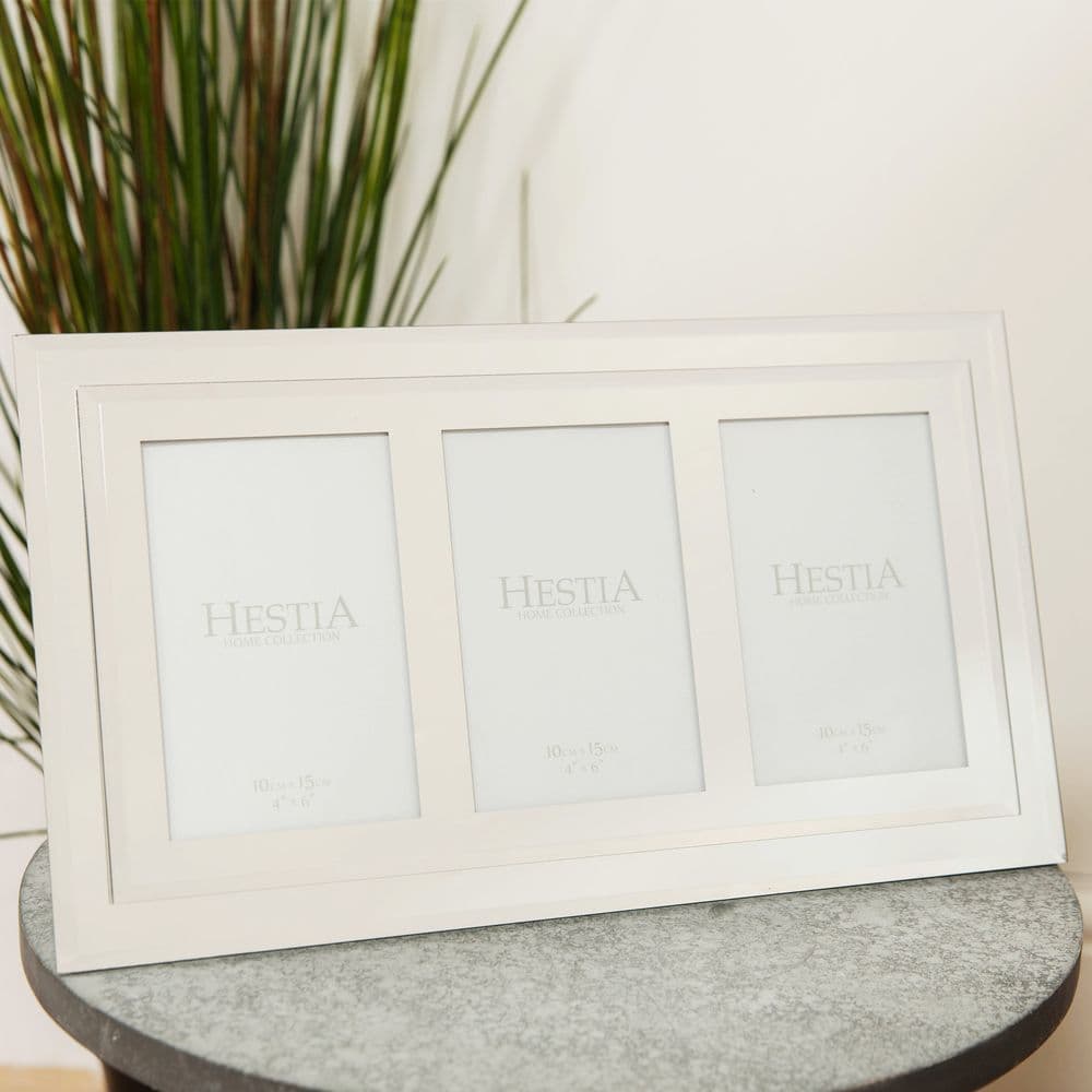 Multi Aperture Modern Mirrored Glass Photo Frame to fit 3 special ...