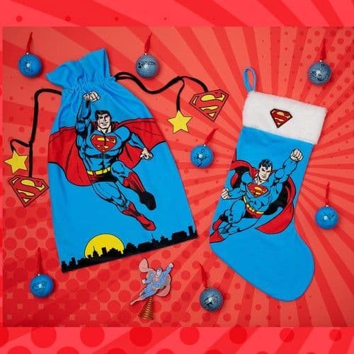Superman Large Christmas present sack DC Comic Gift - Official licensed ...