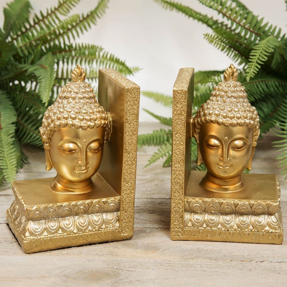 Thai Buddha Golden Bookends Home and Office Ornament