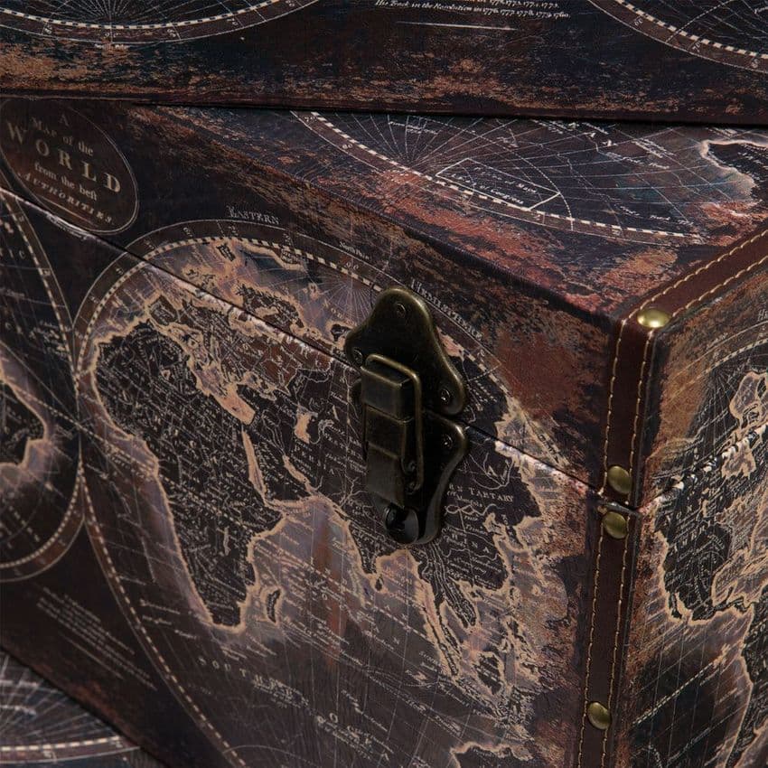 Vintage Cartography Design Storage Chests - Old Fashioned Map Of The ...