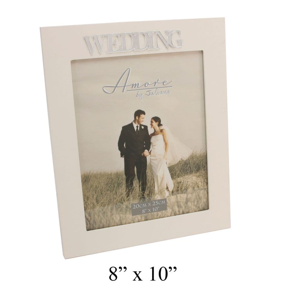 Wedding Photo Frame 8 x 10 - Cream Wooden Photo Frame For Wedding ...