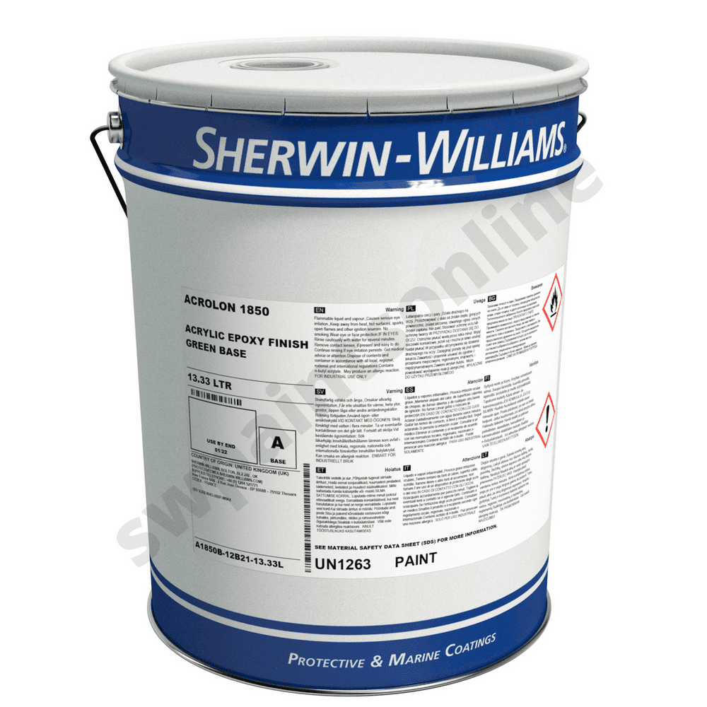 Sherwin Williams Acrolon 1850 Acrylic Epoxy Finish - Premium Colours