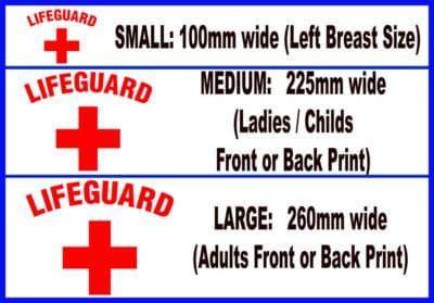 D I Y LIFEGUARD IRON ON DECAL 09