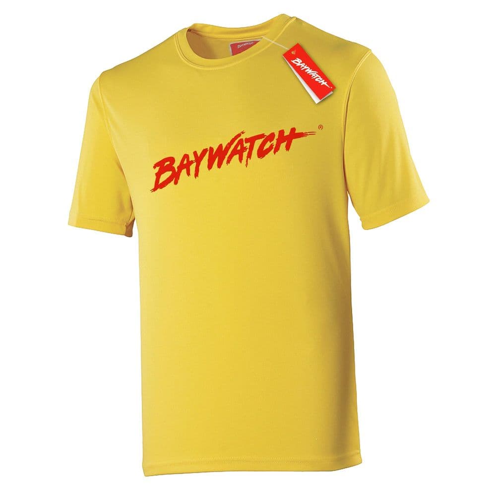 Licensed Baywatch Yellow Cooltex T-Shirt | Lifeguard Gear