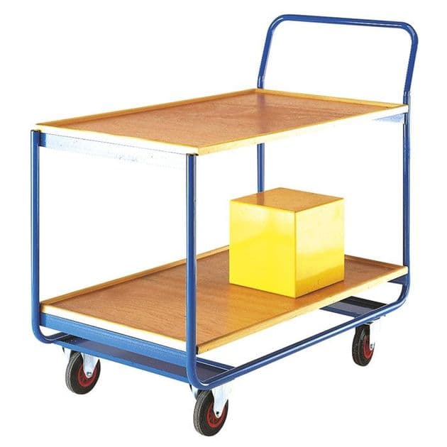 2 Tier Plywood Shelves Trolley