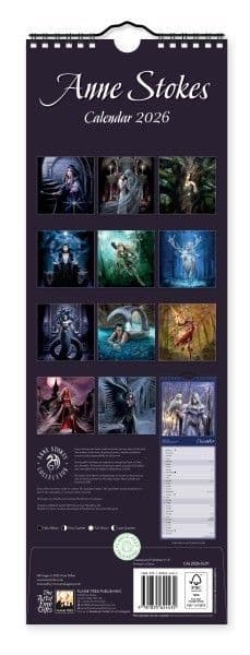 Anne Stokes - 2026 Slimline Wall Calendar