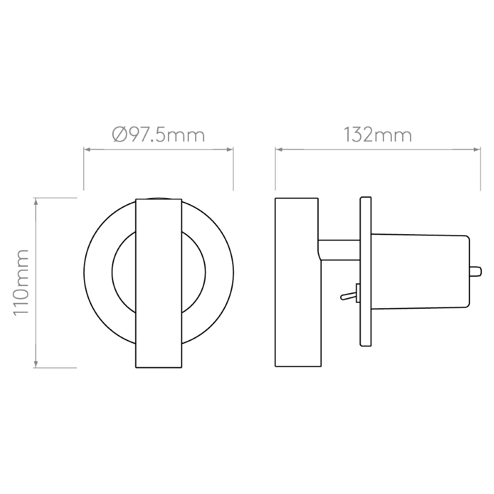 Astro 1058062 Enna Recess Switched LED Reading Light Matt White