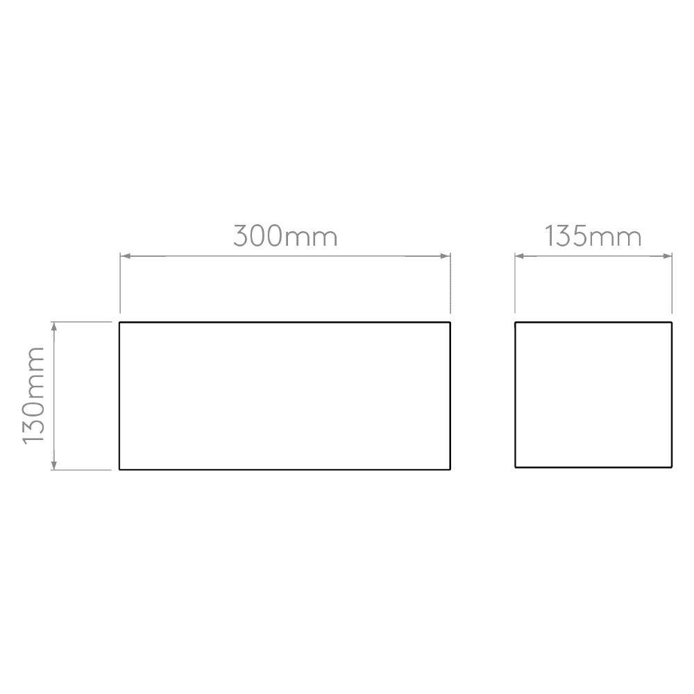 Astro 1166002 Ashino Wide Wall Light White Fabric