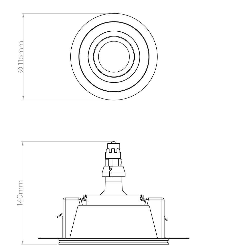 Astro 1253005 Blanco Round Adjustable Recessed Spot Light Plaster