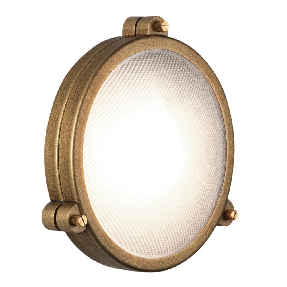 Astro 1387003 Malibu Round Coastal Brass Wall Light