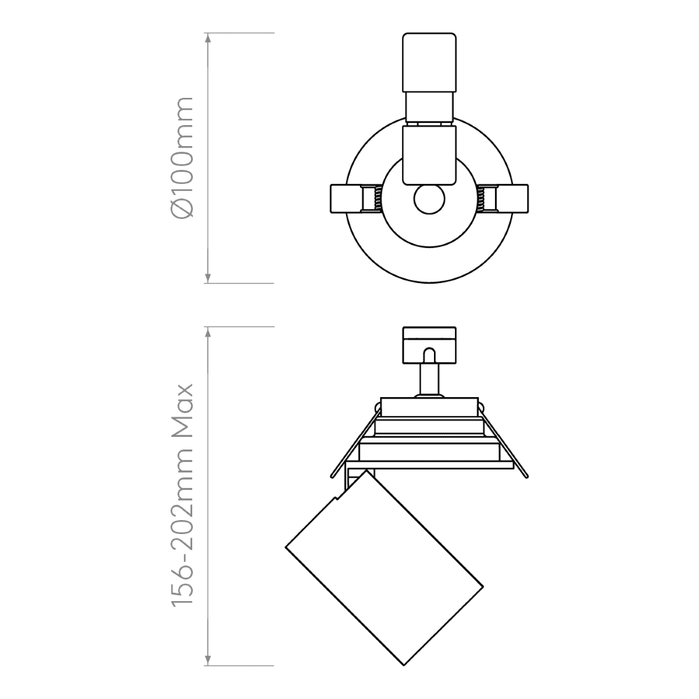 Astro 1403004 Lynx Recess Matt Black