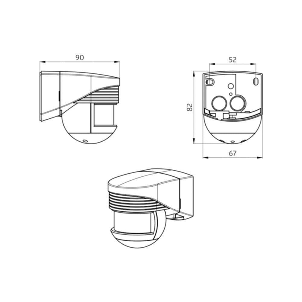 BEG 91101 LC-Click 140 Outdoor Motion Detector White