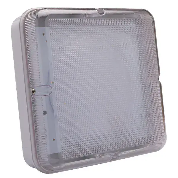 BELL 10839 14W Utilita LED Bulkhead Square Emergency White w/Clear Bezel