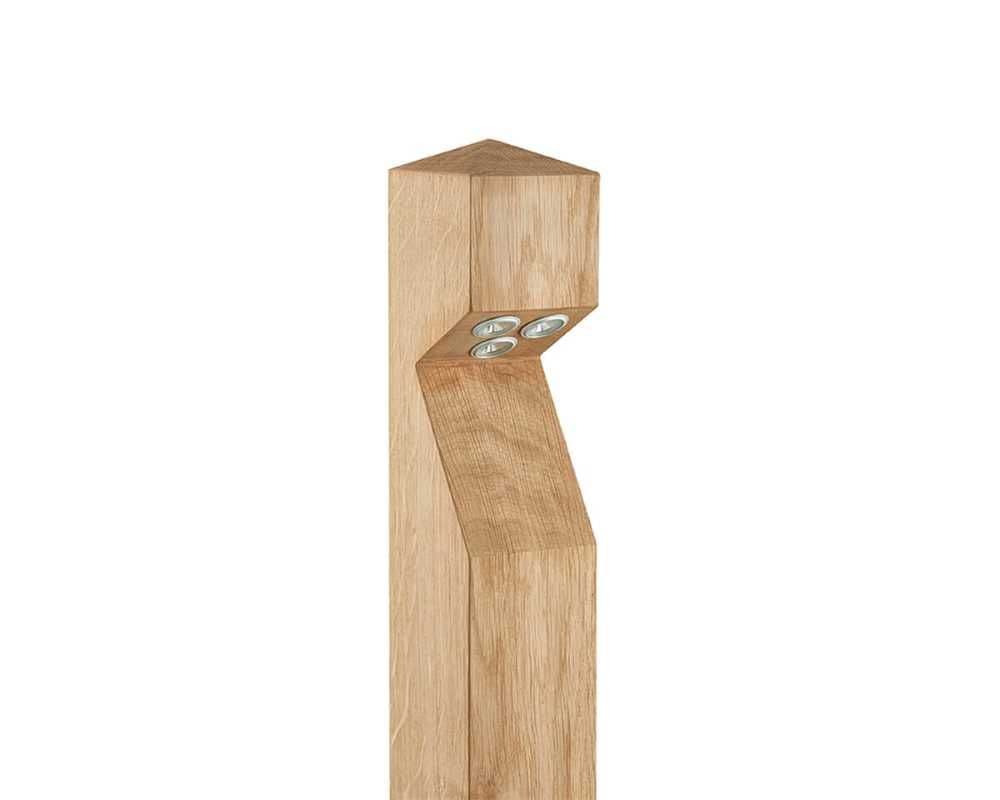 Collingwood BL03POS30 LED Bollard Oak Wood Finish, Warm White