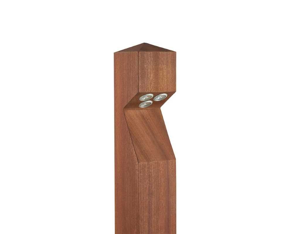 Collingwood BL03PSS30 LED Bollard Sapele Wood Finish, Warm White