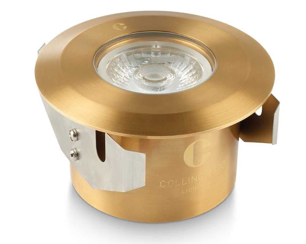Collingwood GL038AWBM30 LED Ground Light Brass Finish, Warm White