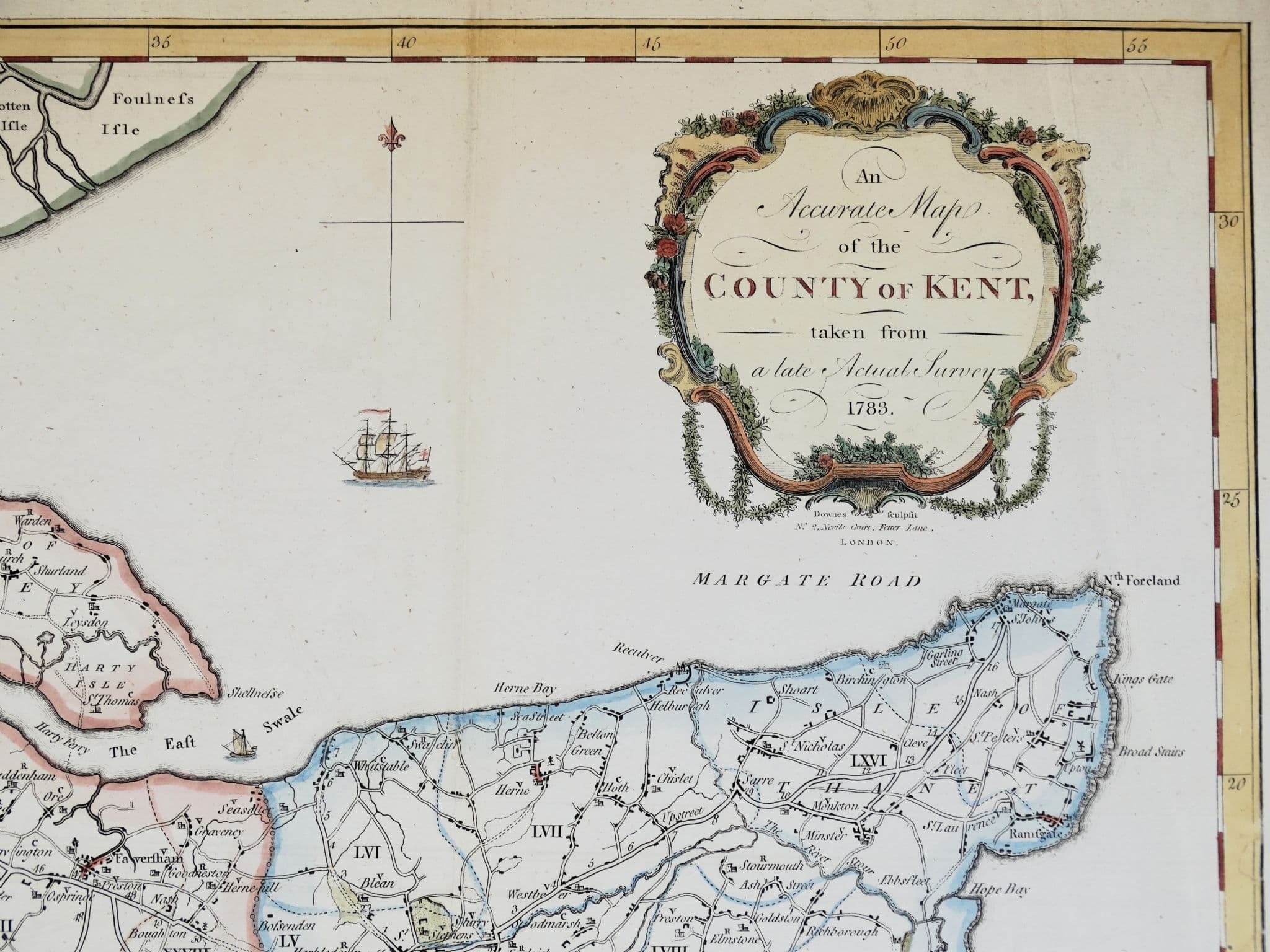 Antique Map KENT Edward Hasted Original County Map 1790