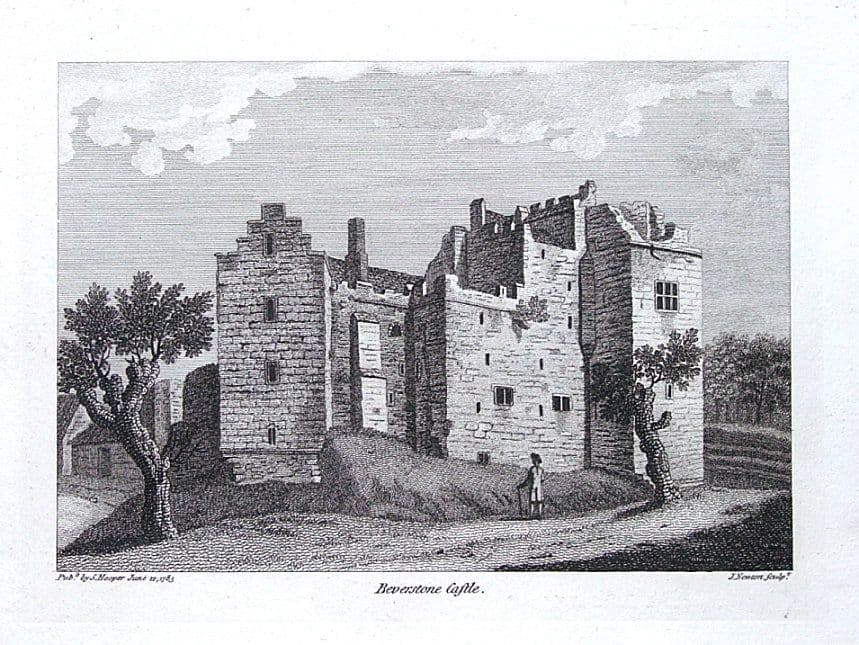 GLOUCESTERSHIRE BEVERSTONE CASTLE Hooper Antique Print 1785