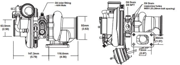 Borg Warner Turbo EFR 7064 Turbo 0 92 A/R T4 twin scroll