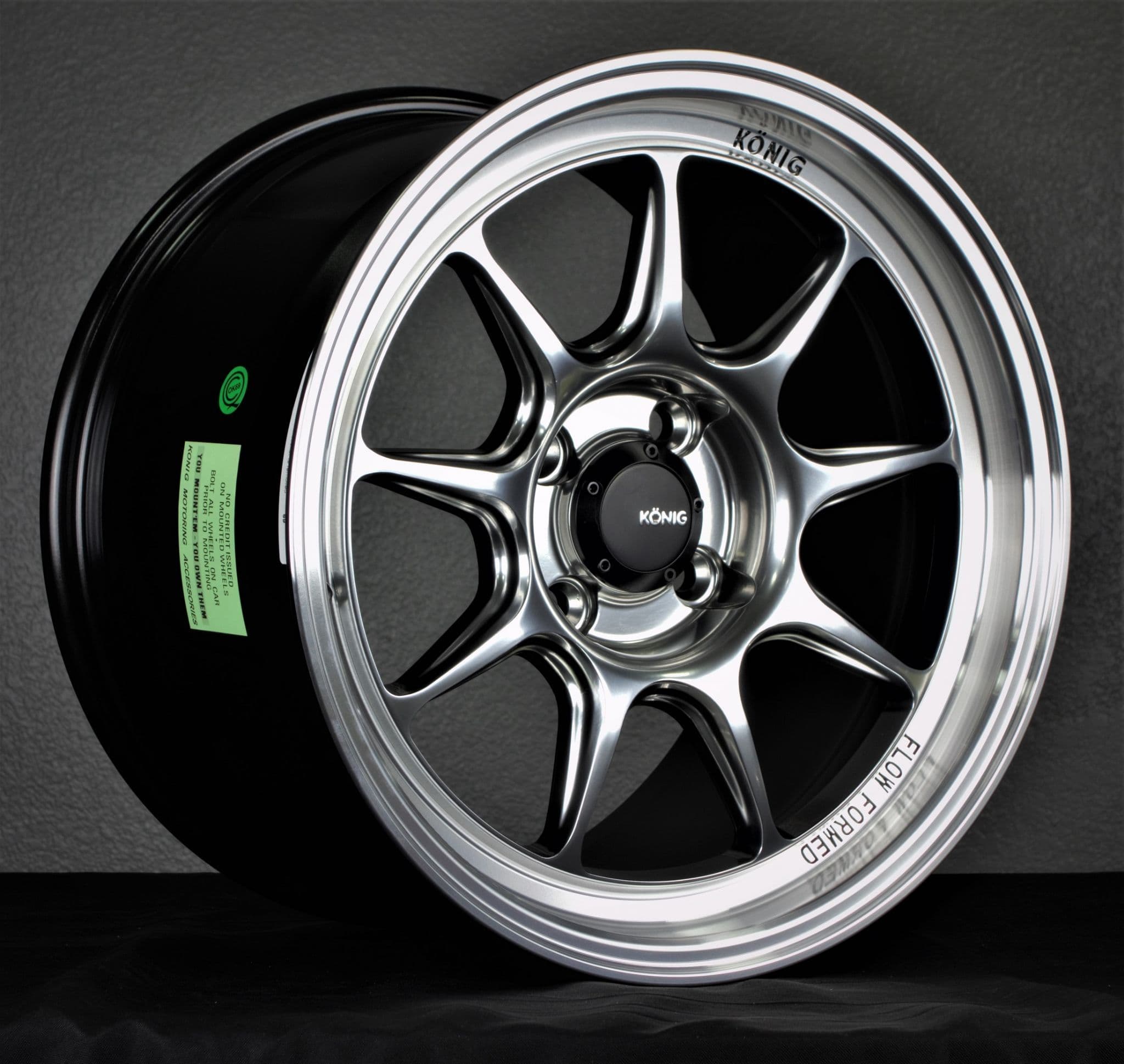 Konig Countergram 15x9 35 Hyper Chrome w/ Machined Lip