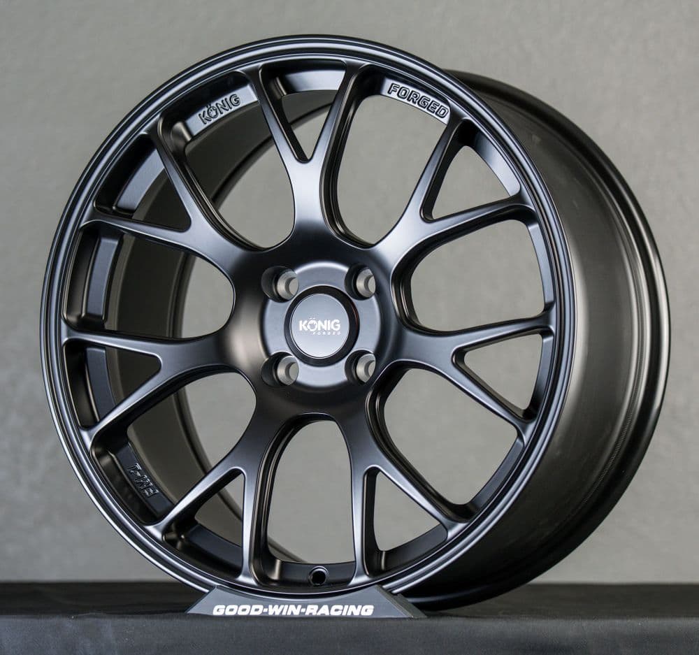 Konig FORGED F1M 17x9 4X100 ET45 wheels in Satin Black