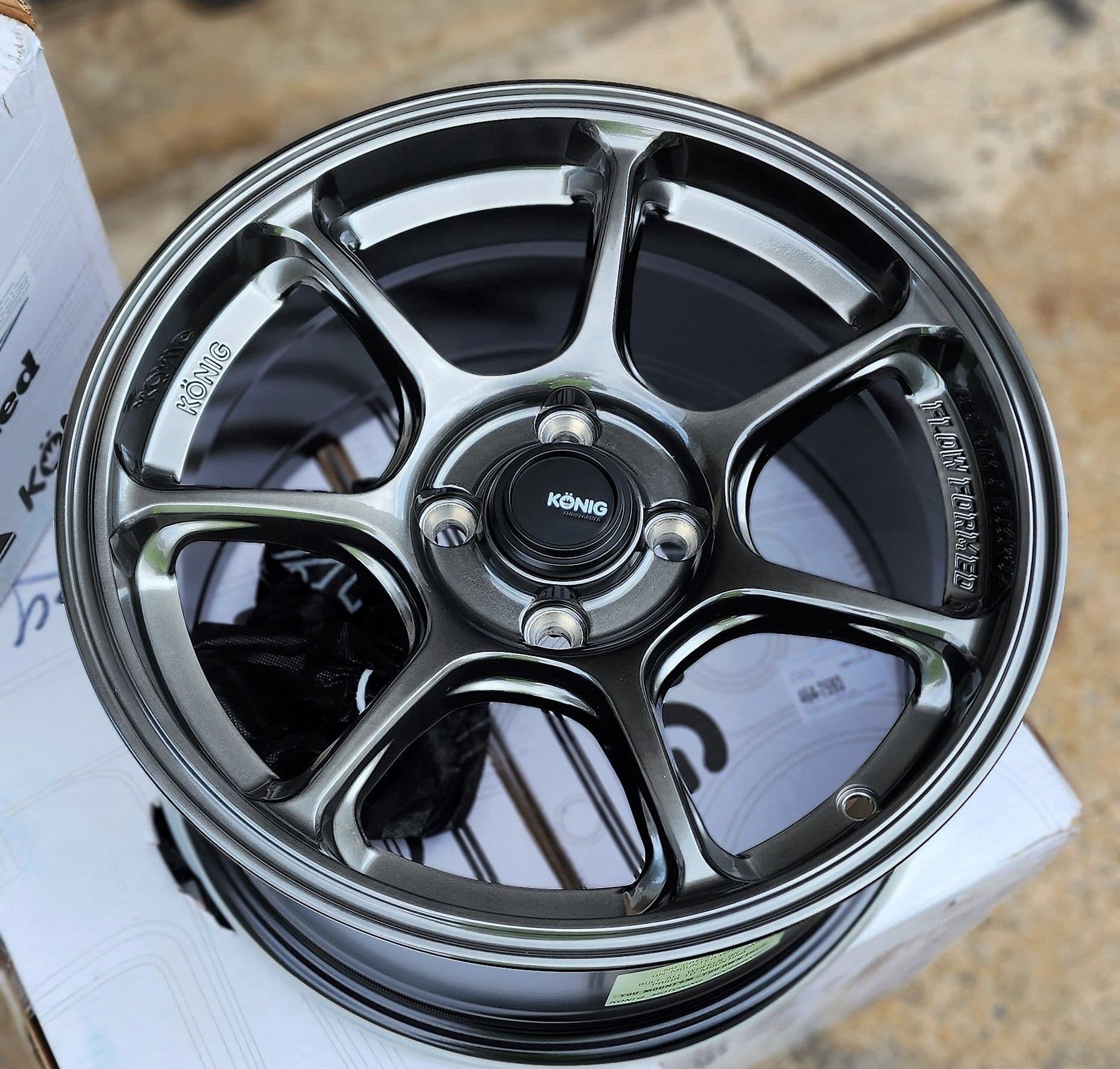 Konig Ultragram 17x8 & 17 x9 5x114 40 Carbon Bronze Metallic wheels