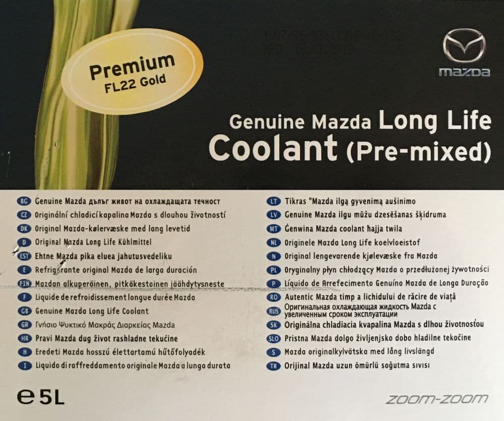 Mazda FL22 Long Life Coolant 5 litre Anti Freeze