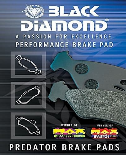 Mazda MX5 NA NB Fast Road Brake Pads Black Diamond Predator Brake Pads
