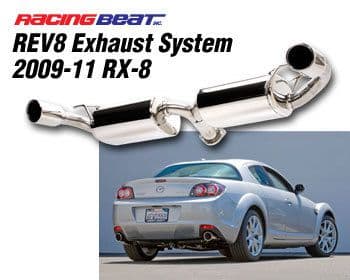 RX8 Racing Beat REV8 Single Outlet 3" Cat Back Exhaust System for 2008 ...
