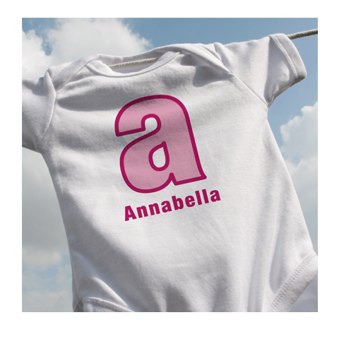 Personalised Baby Grow - LF Baby Outline