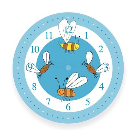 Children's Personalised Creepy Crawlies Wall Clock by Little Folk