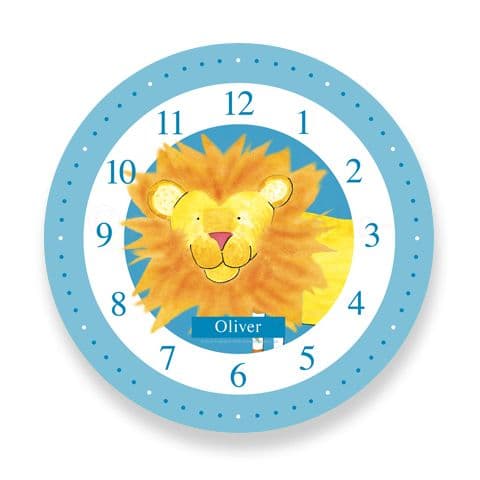 Personalised Lion Clock | Personalised Gifts for Children | Gifts for ...