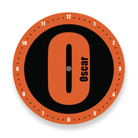 Personalised Orange Clock - LF Juniors Big Dot Range