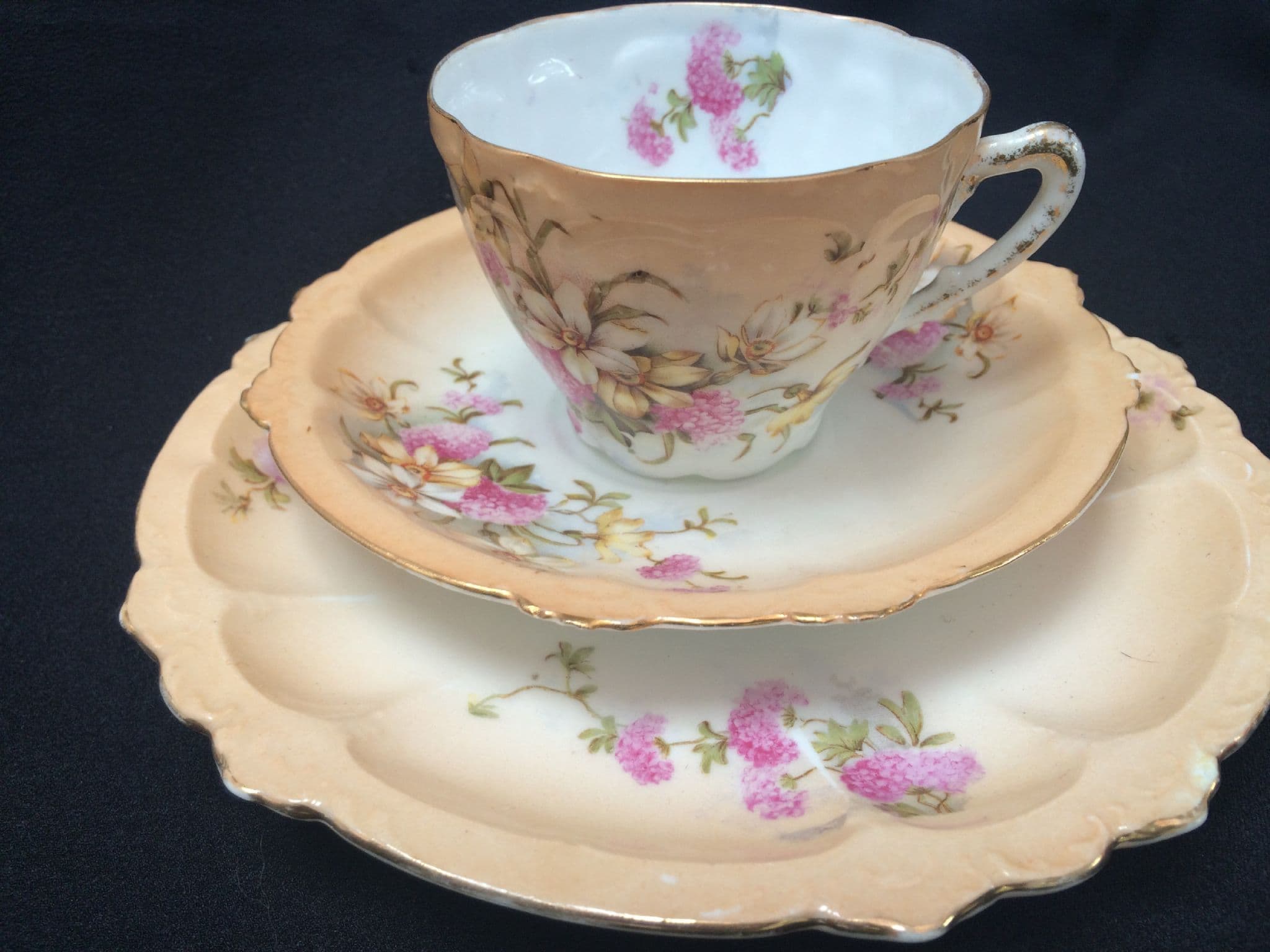 Continental Edwardian tea trio