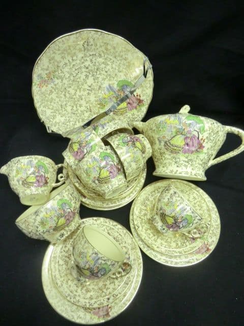 Crinoline lady complete tea service by Empire ware