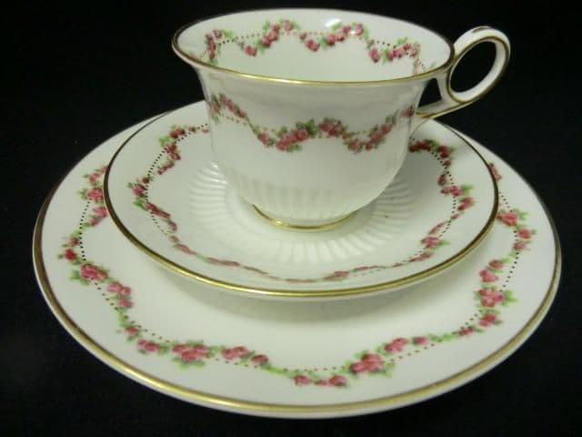 George jones rose swags tea trio