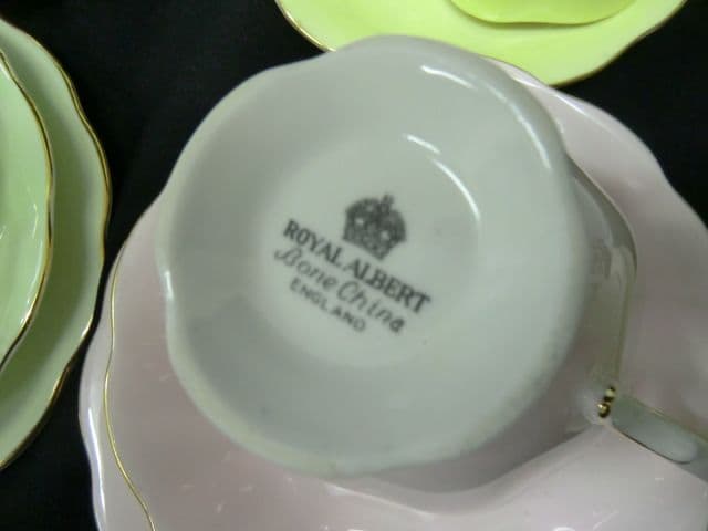 Royal Albert Harlequin tea set trios - six