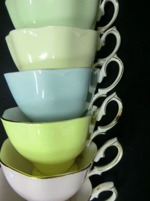 Royal Albert Harlequin tea set trios - six