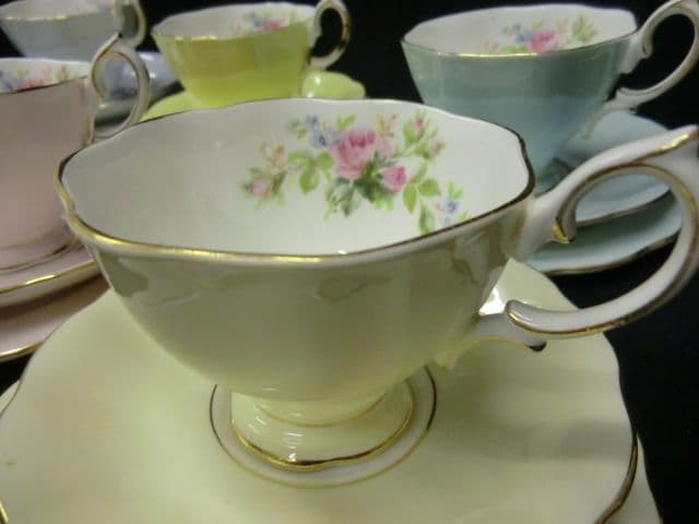 Royal Albert Harlequin tea set trios - six