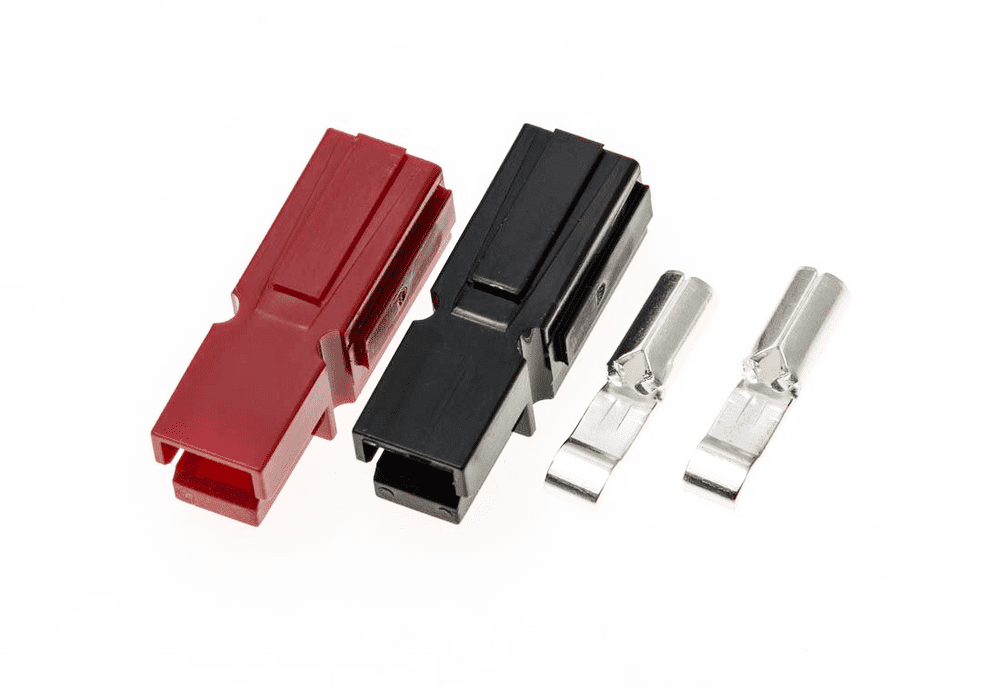 30 Amp Single Pole Interlocking Battery Power Connectors Red and Black ...