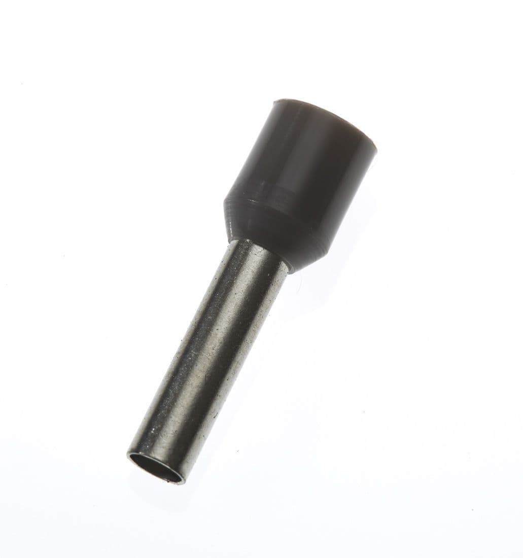 BOOTLACE FERRULES CRIMP CORD END TERMINALS CABLE CRIMP E4012 GREY 4.0MM 12MM, PACK OF 100