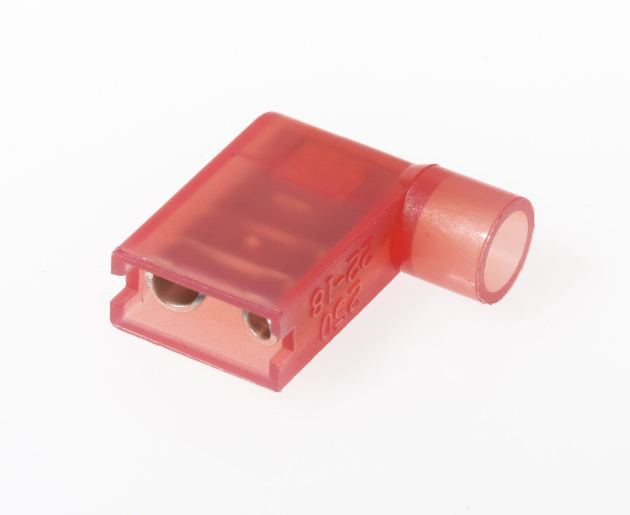 FLDNY1-250 6 35 X 0 8mm Push-On Flag Terminals Red Nylon Pack of 100