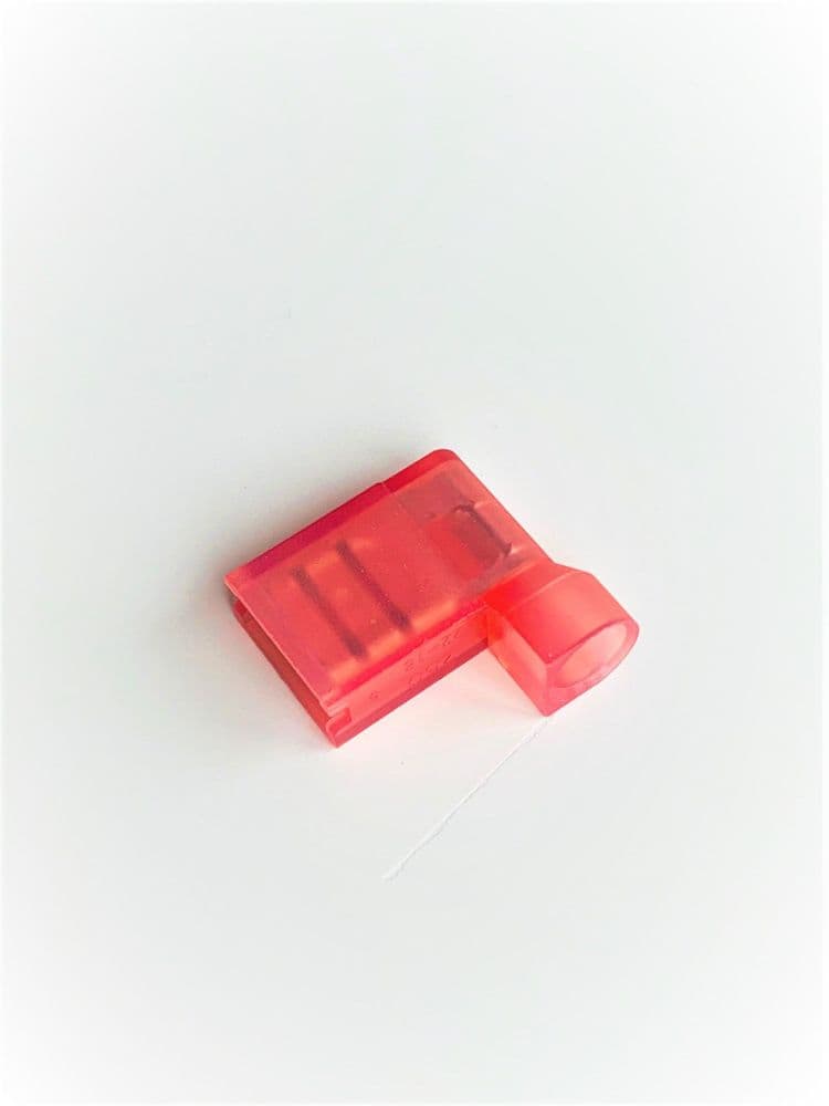 FLDNY1-250A 6 3 X 0 8mm Push-On Flag Terminals Red Nylon Pack of 100